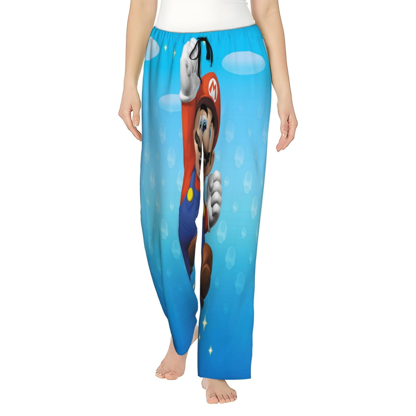 Super Mario Pajama Pants for Women Cartoon Pajama Pants All Over Print ...