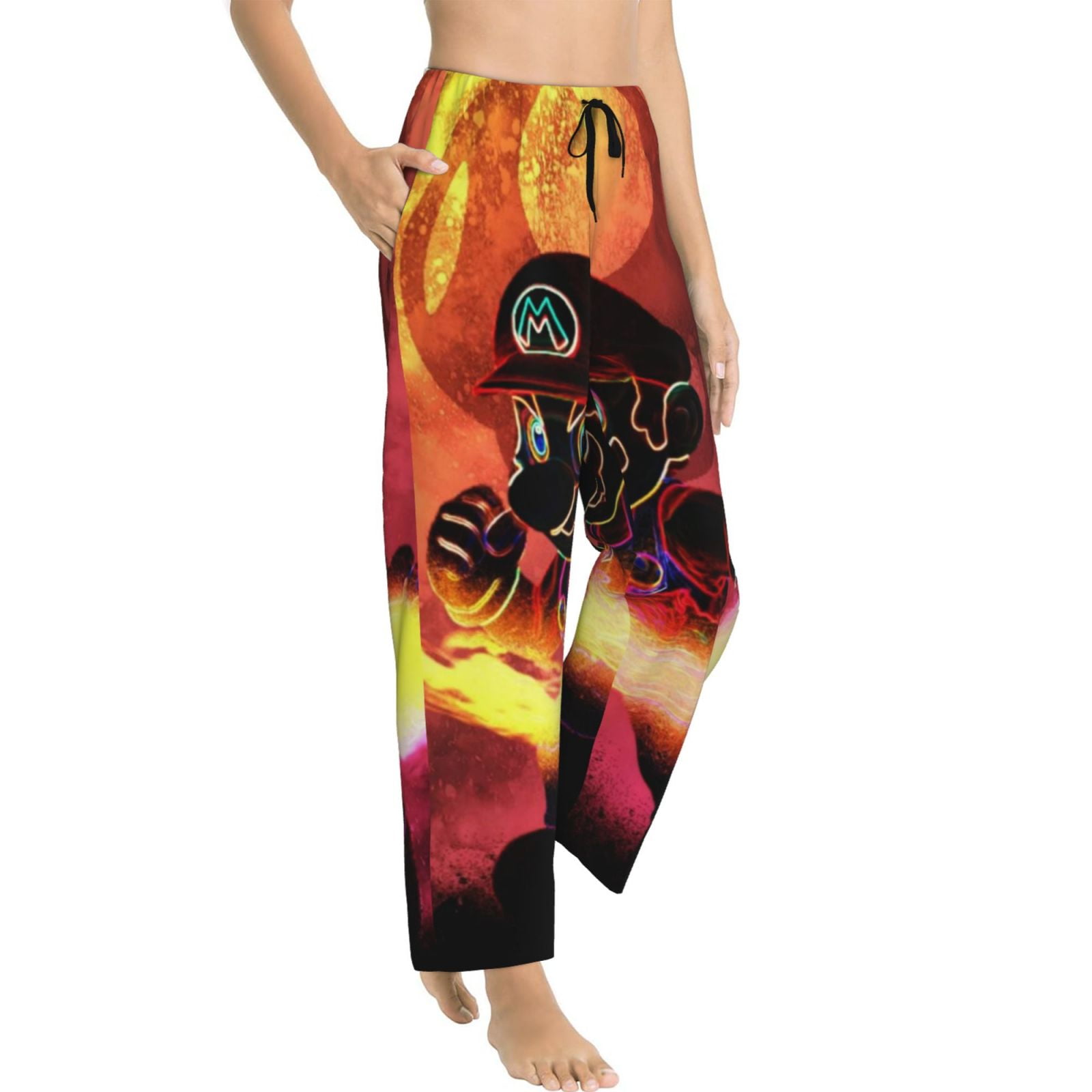 Super Mario Pajama Pants for Women Cartoon Pajama Pants All Over Print ...