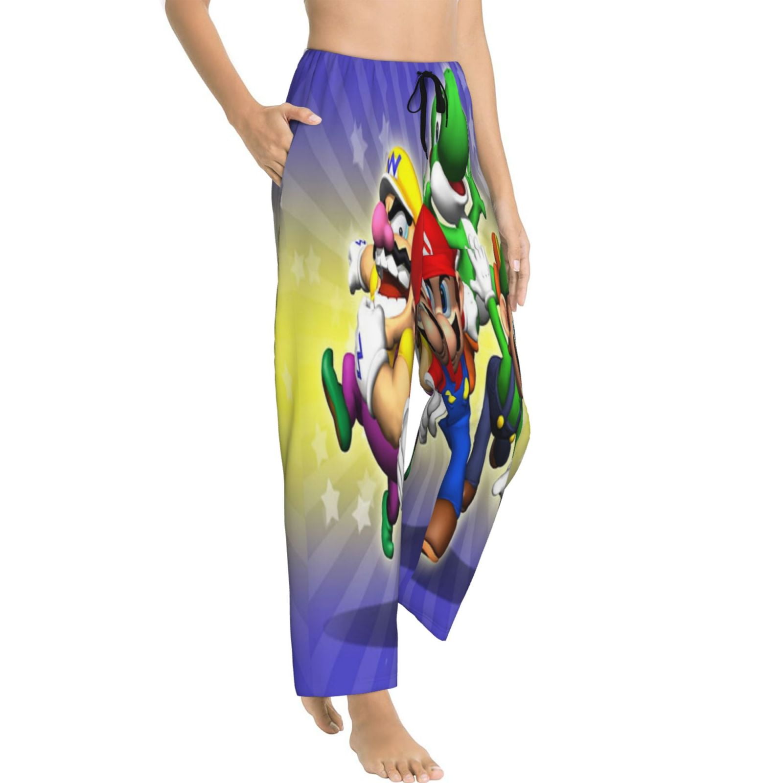 Super Mario Pajama Pants for Women Cartoon Pajama Pants All Over Print ...
