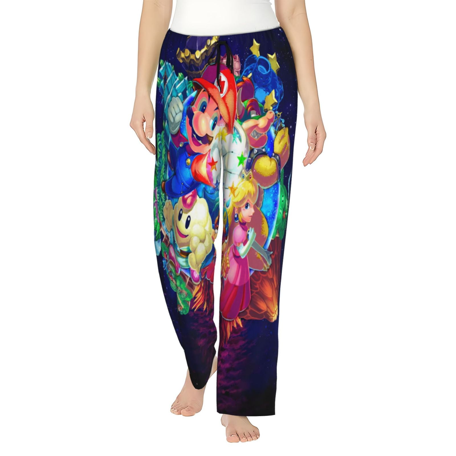 Super Mario Pajama Pants for Women Cartoon Pajama Pants All Over Print ...
