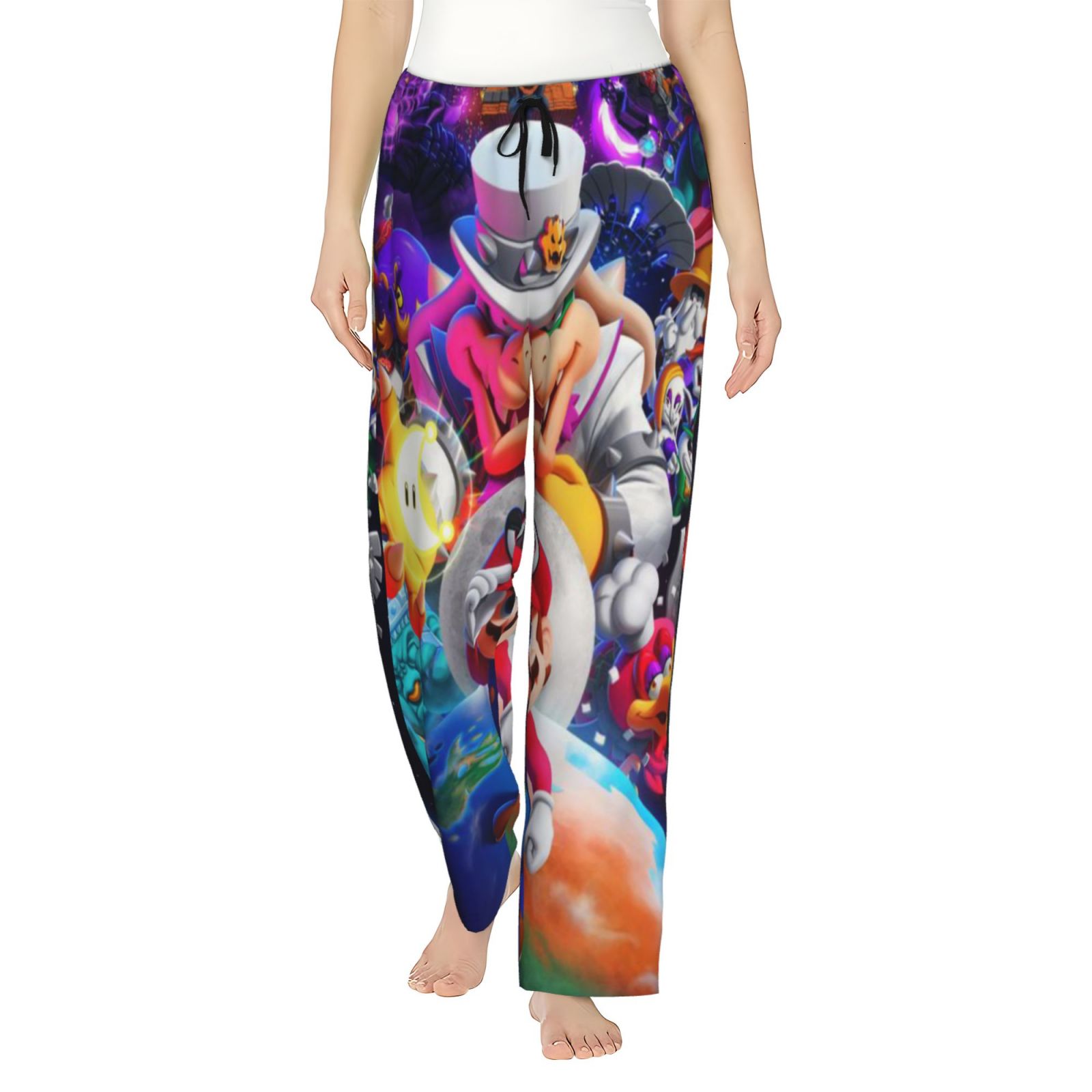 Super Mario Pajama Pants for Women Cartoon Pajama Pants All Over Print ...