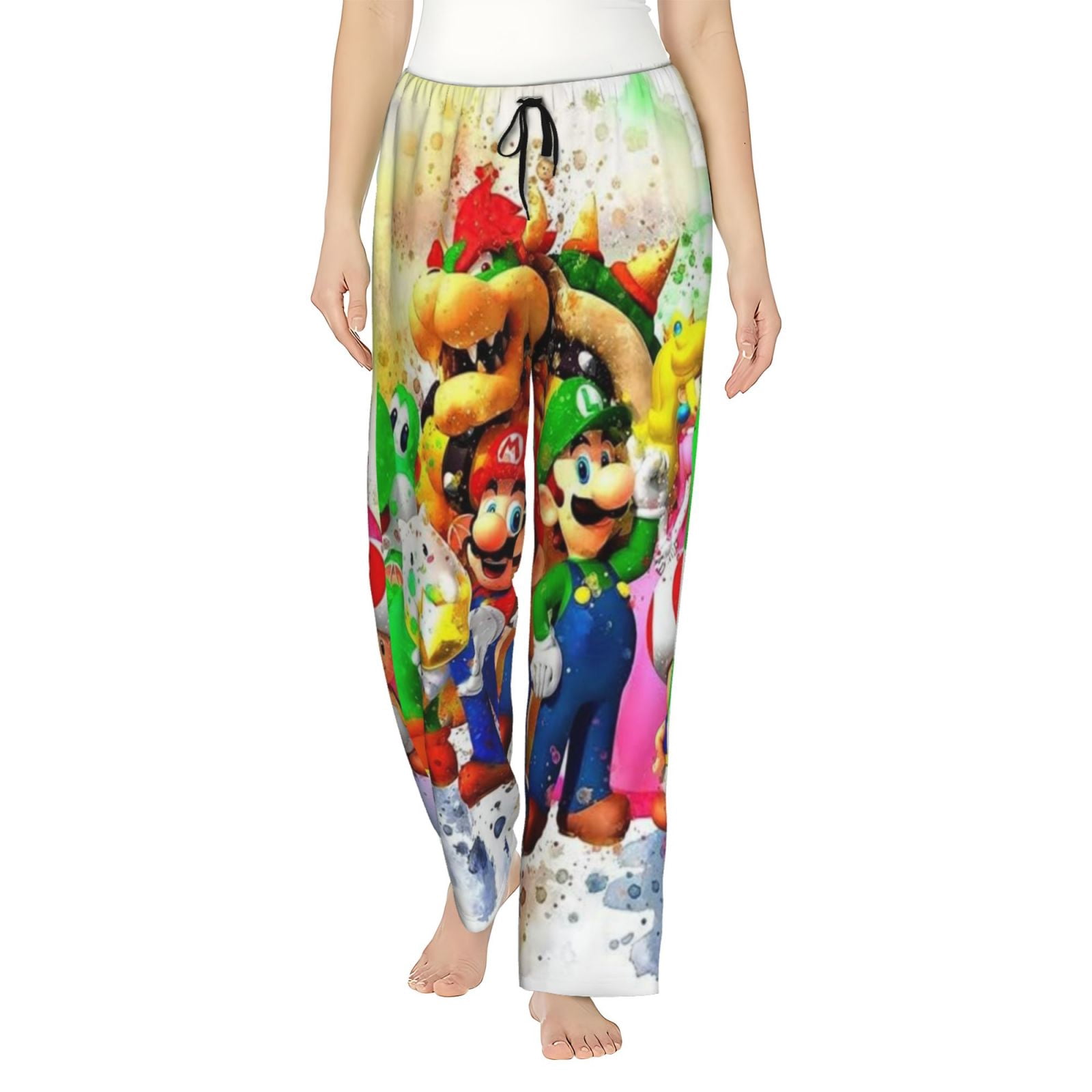 Super Mario Pajama Pants for Women Cartoon Pajama Pants All Over Print ...