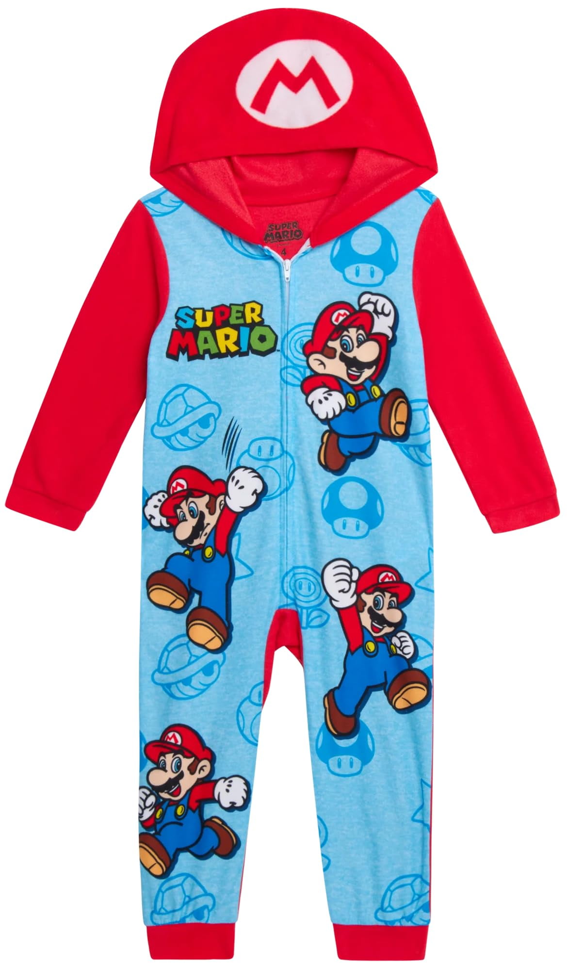 Super Mario Pajamas for Boys - Little Boys' & Big Boys' Hooded Blanket ...