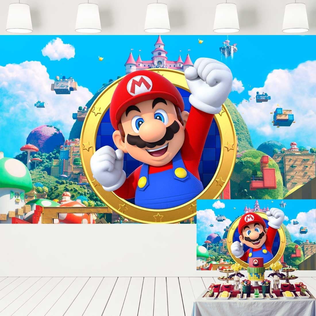 Super Mario Party Decorations Backdrop Video Game Mario Bros Theme ...