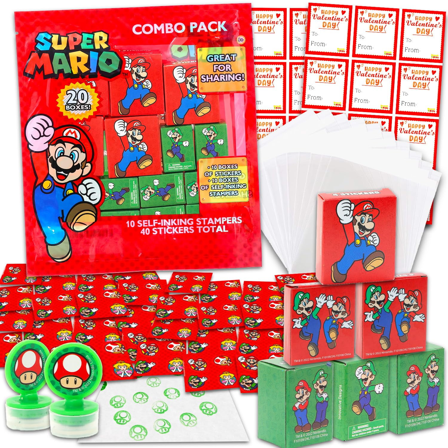 Super Mario Party Favors for 20 Guests Bundle ~ 20 Pieces Mario Favor ...