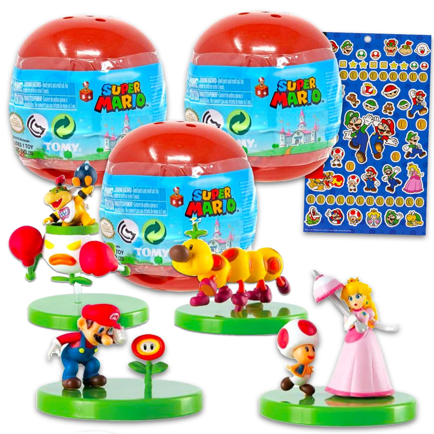 Super Mario Party Favors STF9 Set for Kids - Bundle with 3 Buildable ...