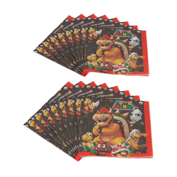 Super Mario Party Paper Lunch Napkins, 16ct - Walmart Business Supplies