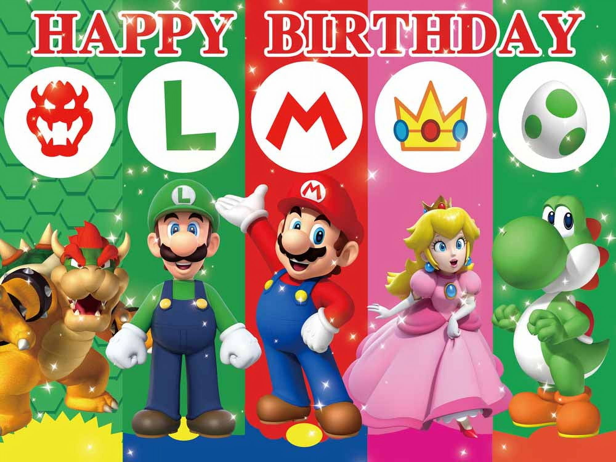 Super Mario Party SuppliesBackdrop Background Banner Poster Movie Theme ...
