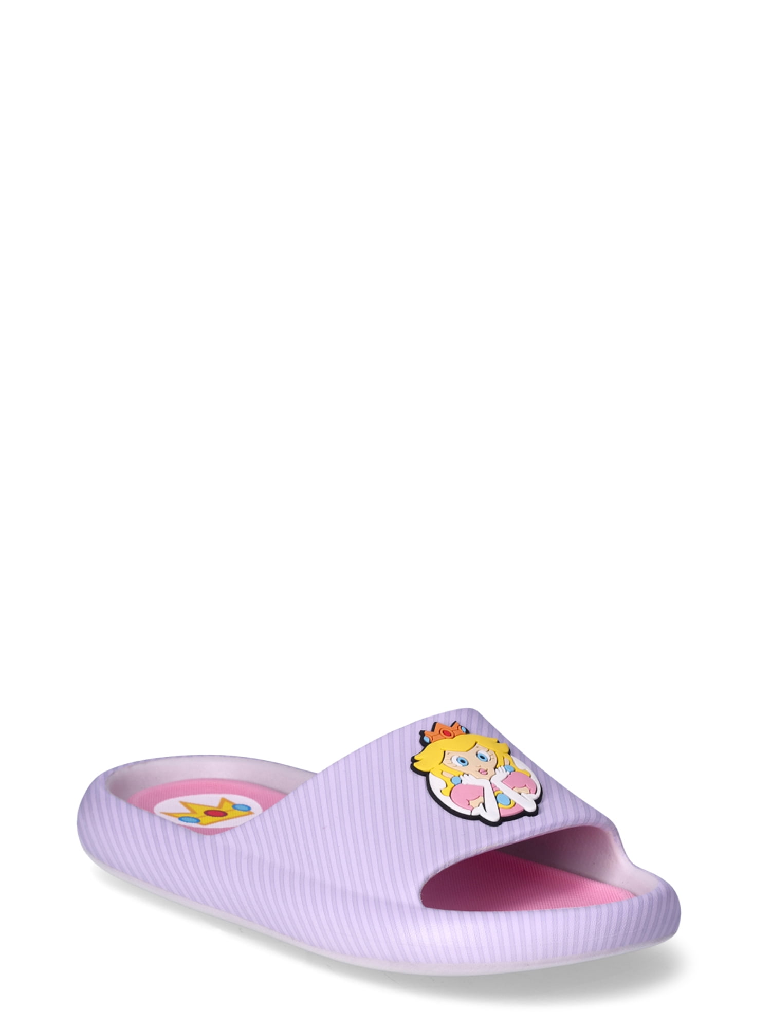 Super Mario Peach Little & Big Girl Slides Sandals, Sizes 13-4 ...