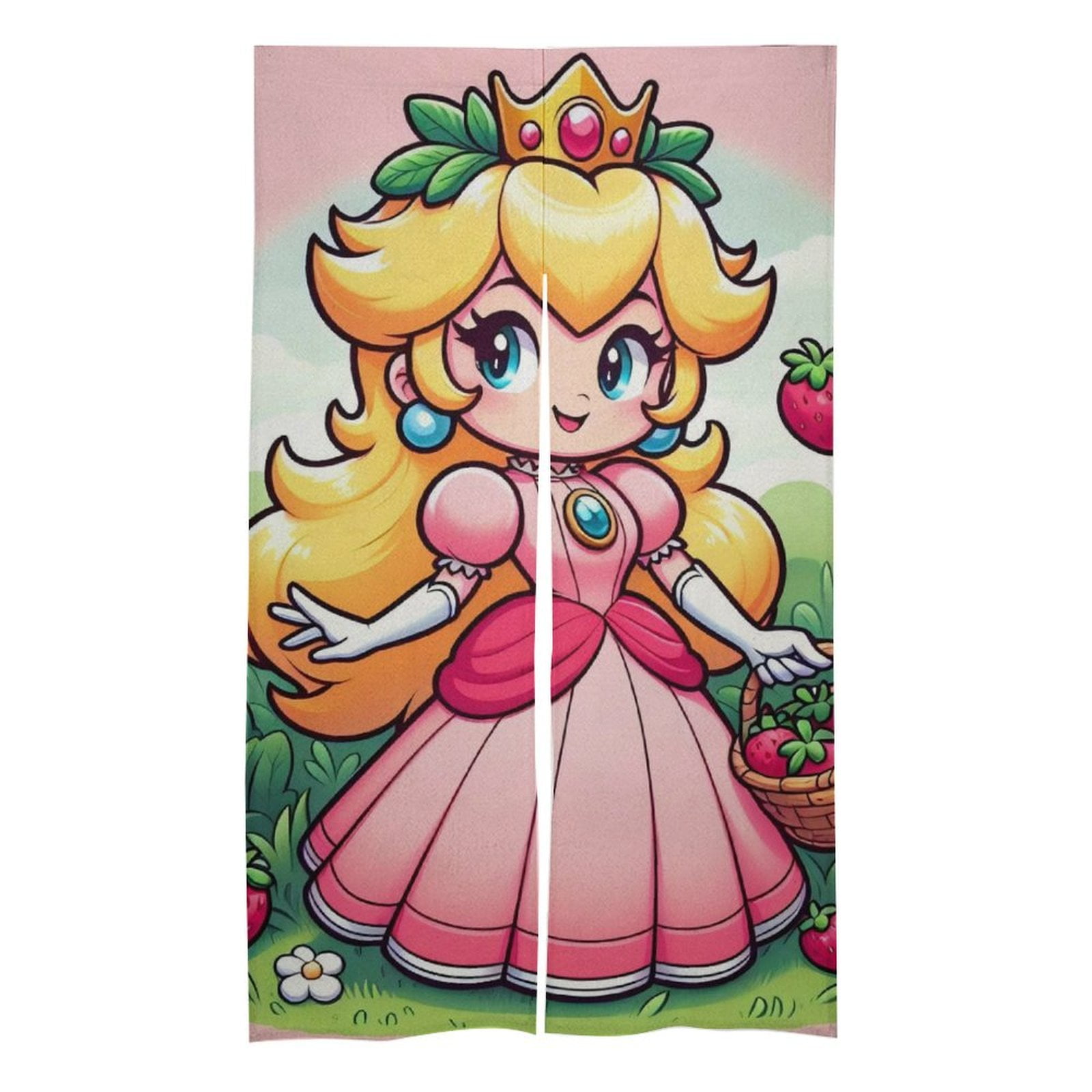 Super Mario Peach Princess Cartoon door curtain is suitable for kitchen ...