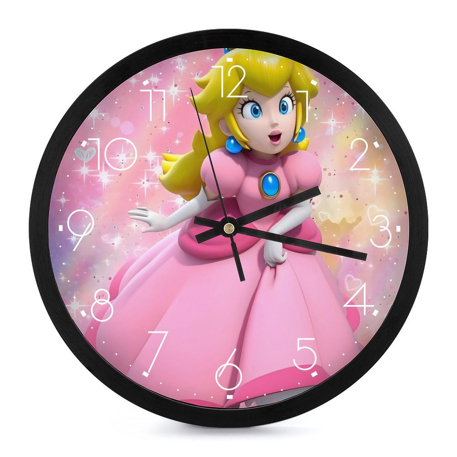 Super Mario Peach Princess Round wall clocks battery operated ...
