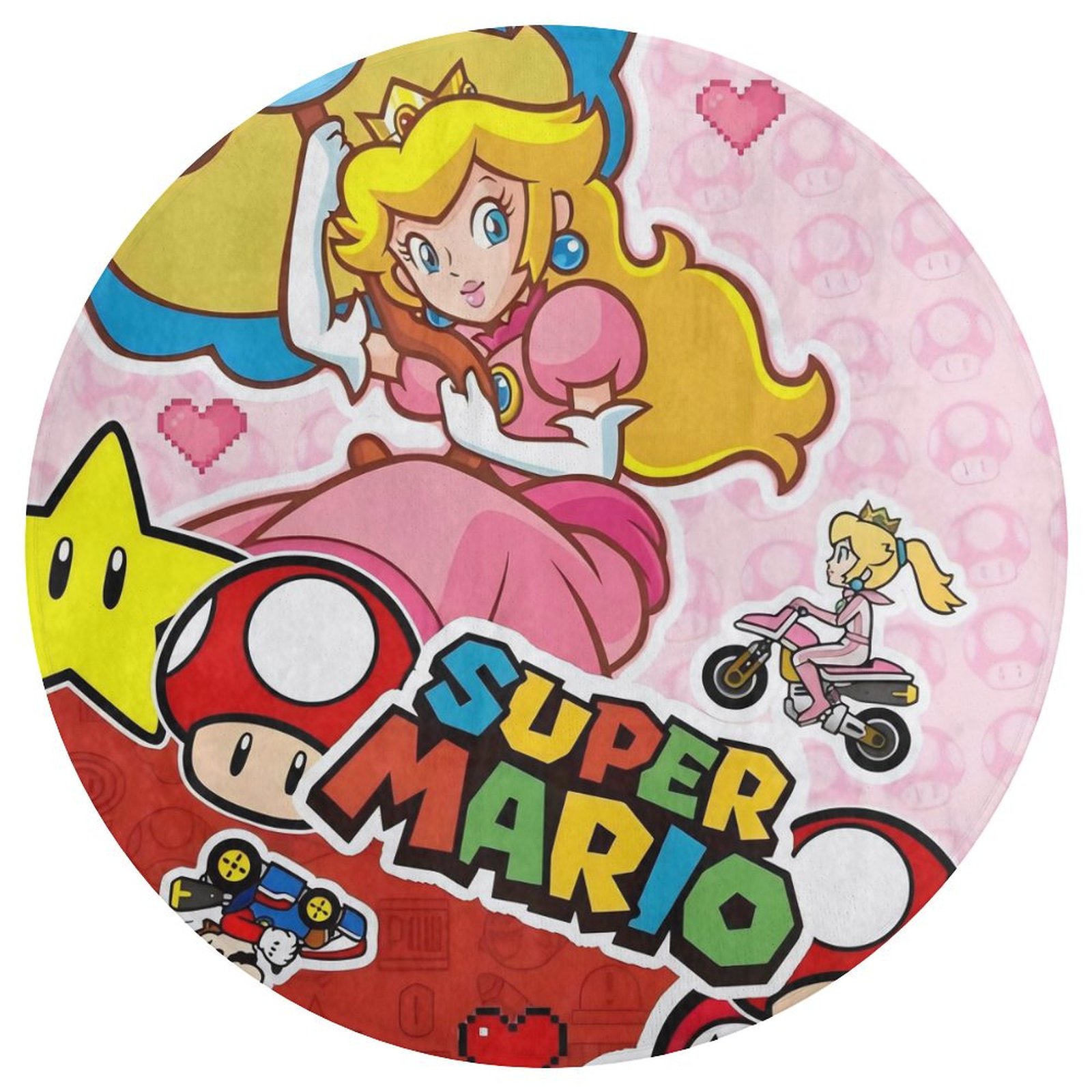 Super Mario Peach Princess Super soft non-slip carpet indoor coral ...