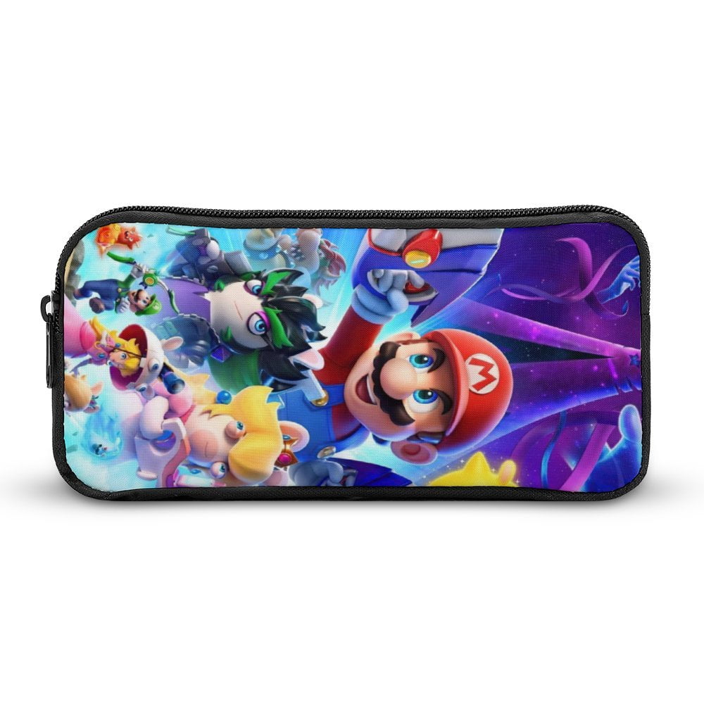 Super Mario Pencil Case Portable Pencil Bag Zipper Cosmetic Bag High Capacity Makeup Pouch