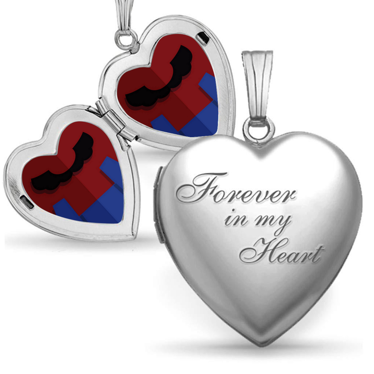 Super Mario Personalized Heart Locket Necklace - Engraved Picture ...