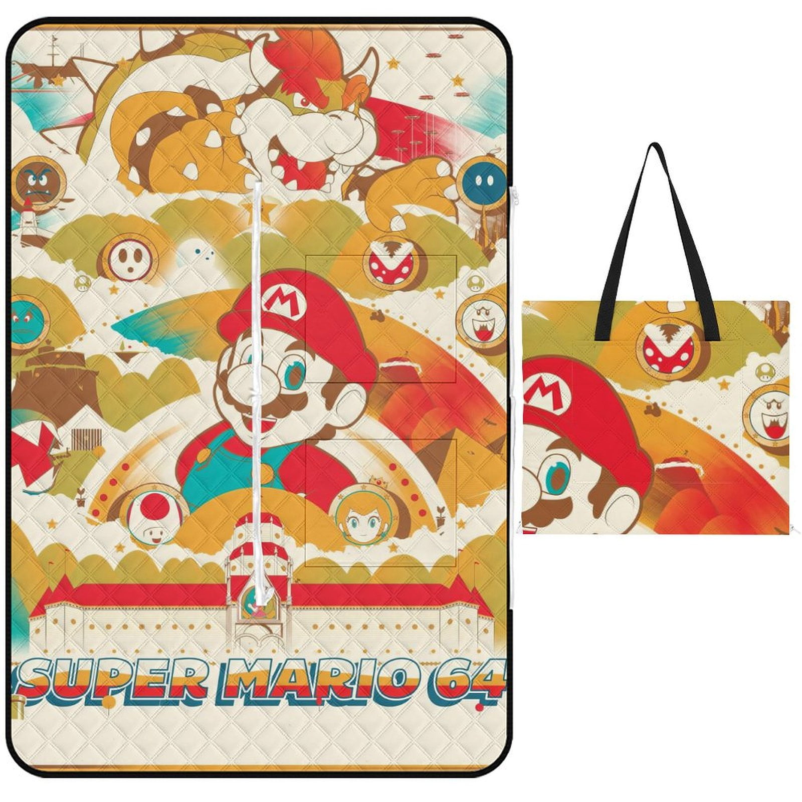 Super Mario Picnic Blankets Beach Blanket, 60''x40'' Large Sandproof ...