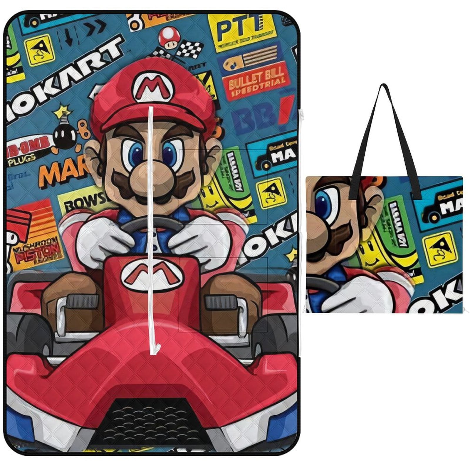 Super Mario Picnic Blankets Beach Blanket, 60''x40'' Large Sandproof ...