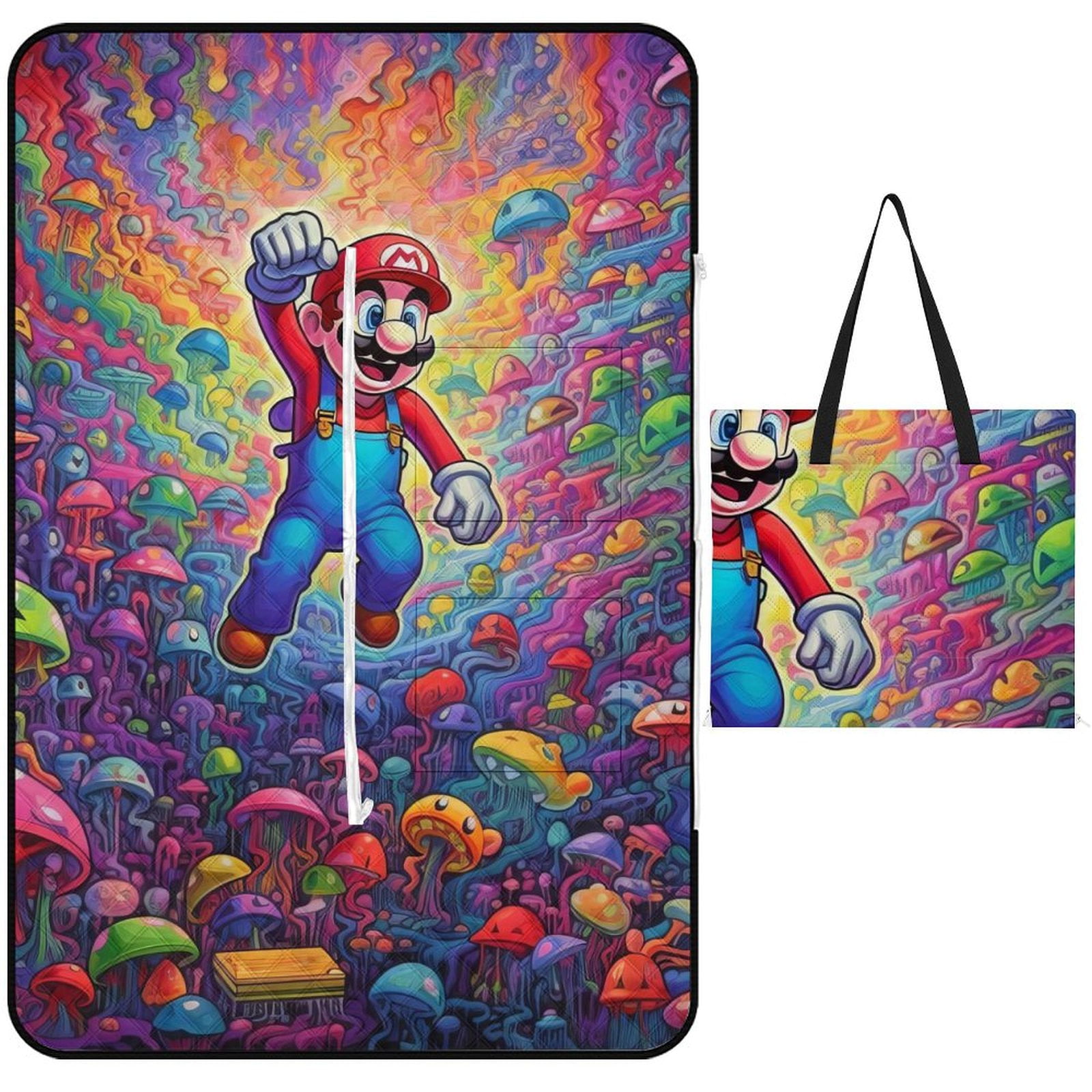 Super Mario Picnic Blankets Beach Blanket, 60''x40'' Large Sandproof ...