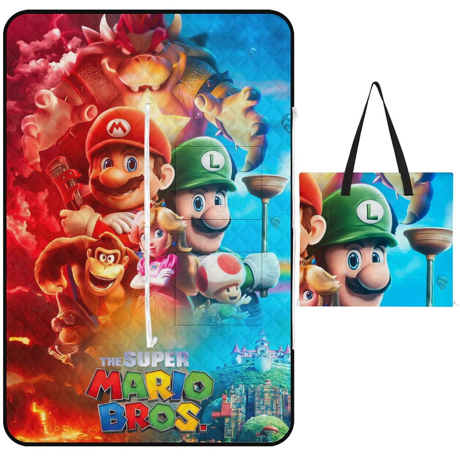 Super Mario Picnic Blankets Beach Blanket, 60''x40'' Large Sandproof ...