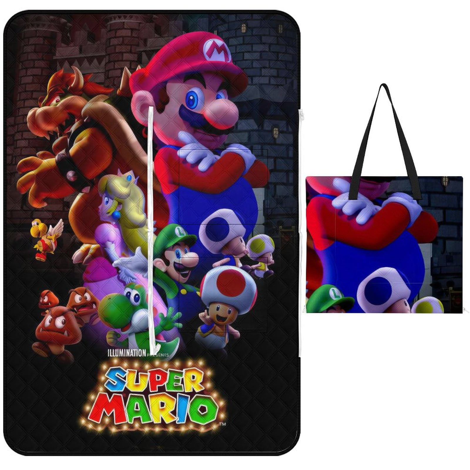 Super Mario Picnic Blankets Beach Blanket, 60''x40'' Large Sandproof ...