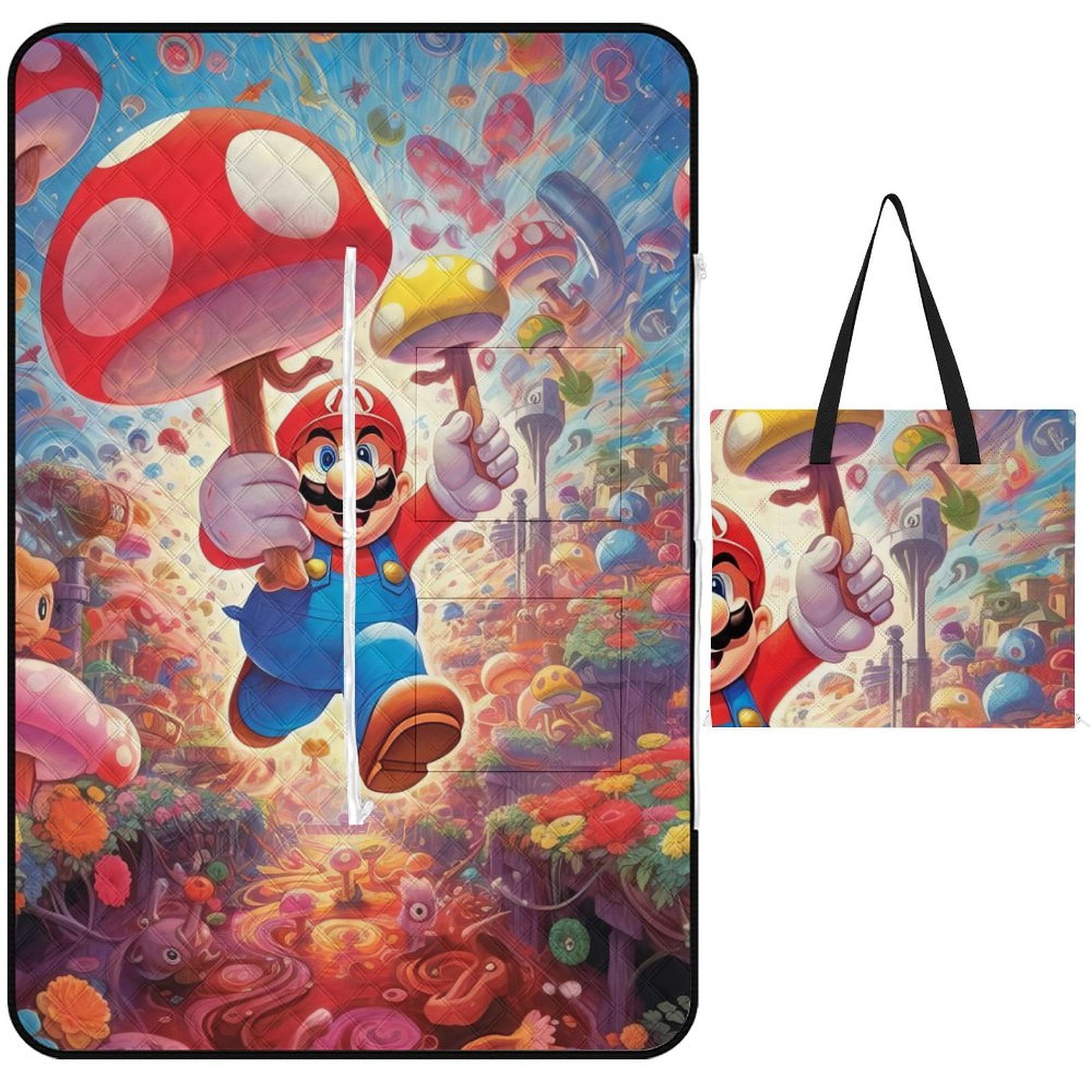 Super Mario Picnic Blankets Beach Blanket, 60''x40'' Large Sandproof ...