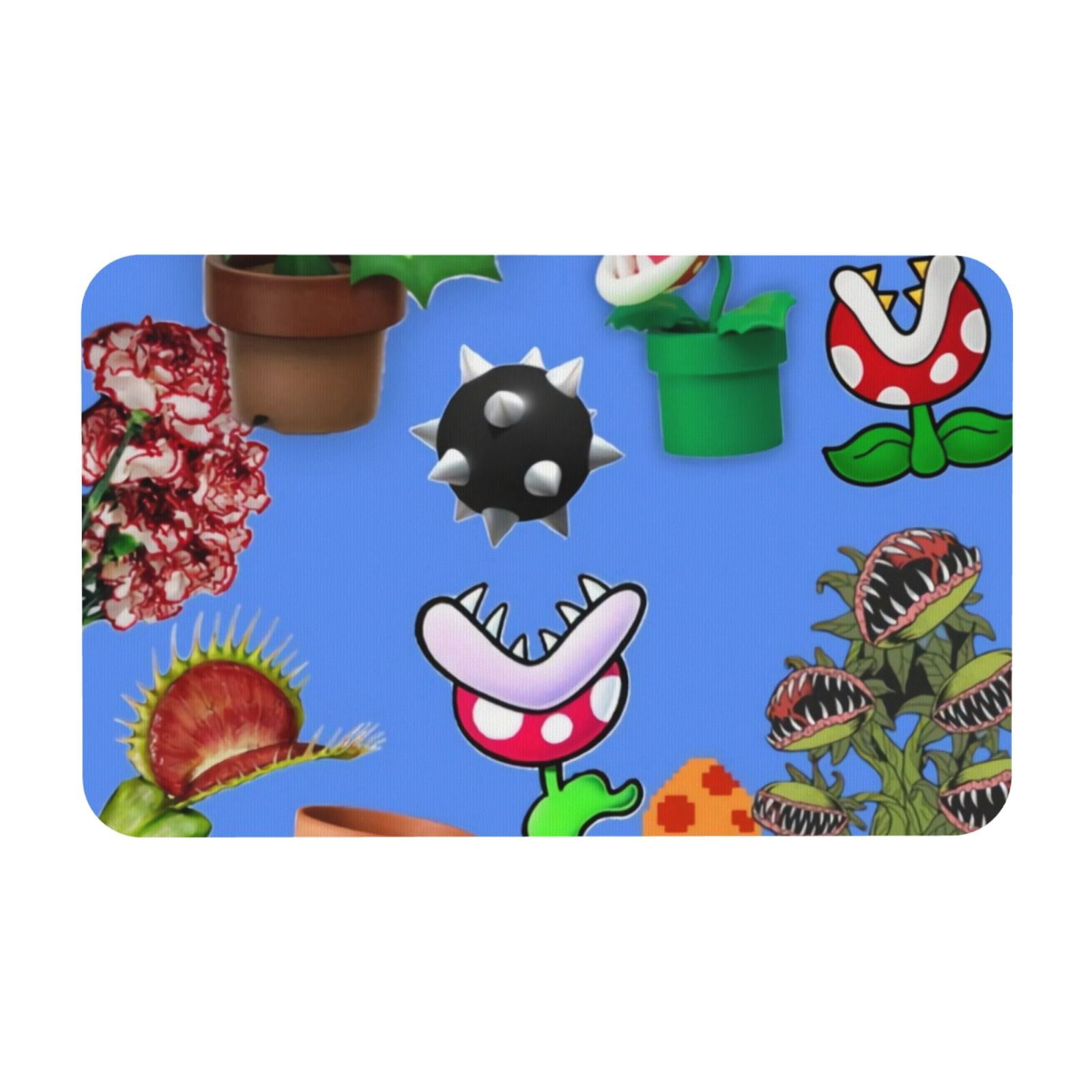 Super Mario Piranha Plant Bath Mat,Diatomite Bath Mat,Super Absorbent ...
