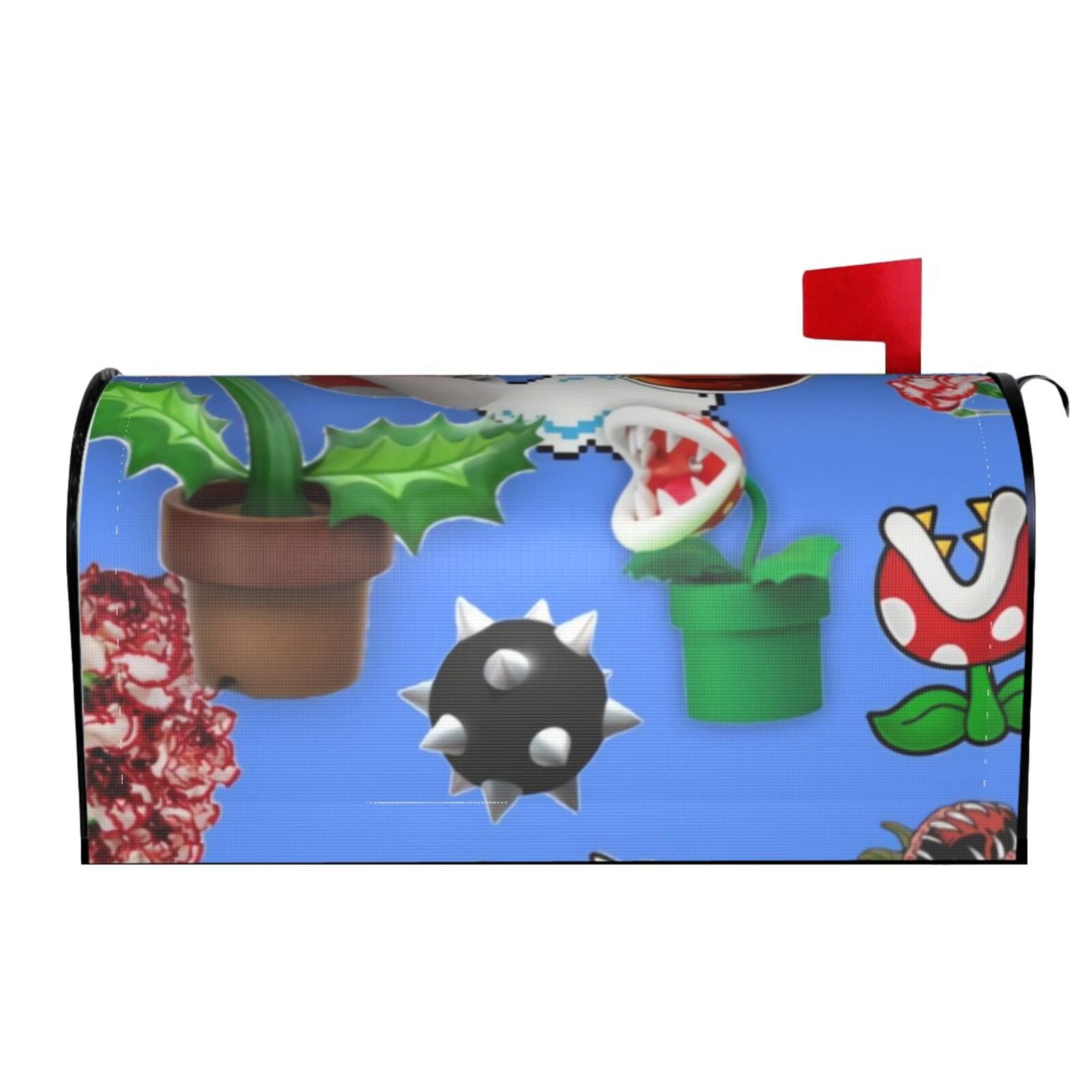Super Mario Piranha Plant Cartoon Character Mailbox Cover Magnetic ...