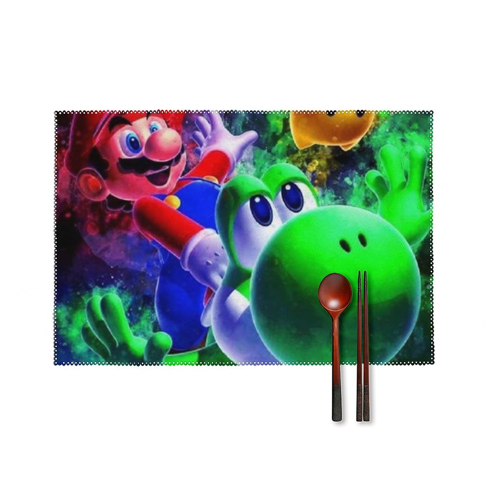 Super Mario Placemats Set of 6, Boy Girl Kid Dining Table Place Mats ...