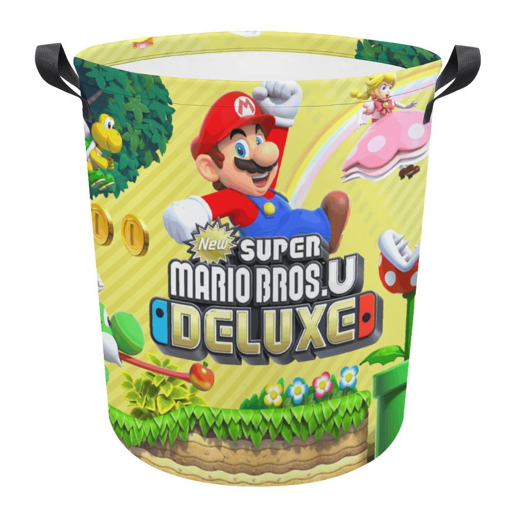 Super Mario Play Circular Laundry Hamper Foldable Large Storage Baskets ...