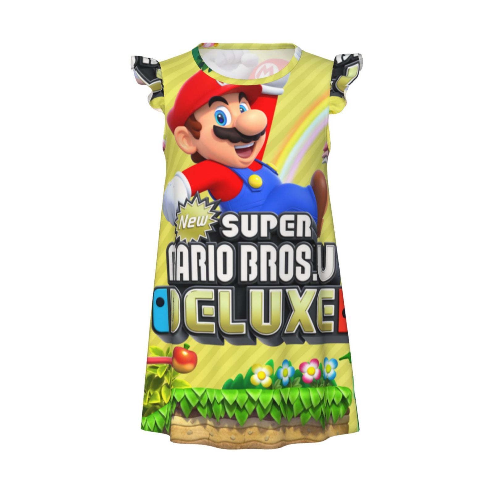 Super Mario Play Girls Nightgowns Pajamas Dress Summer Soft Sleepwear ...