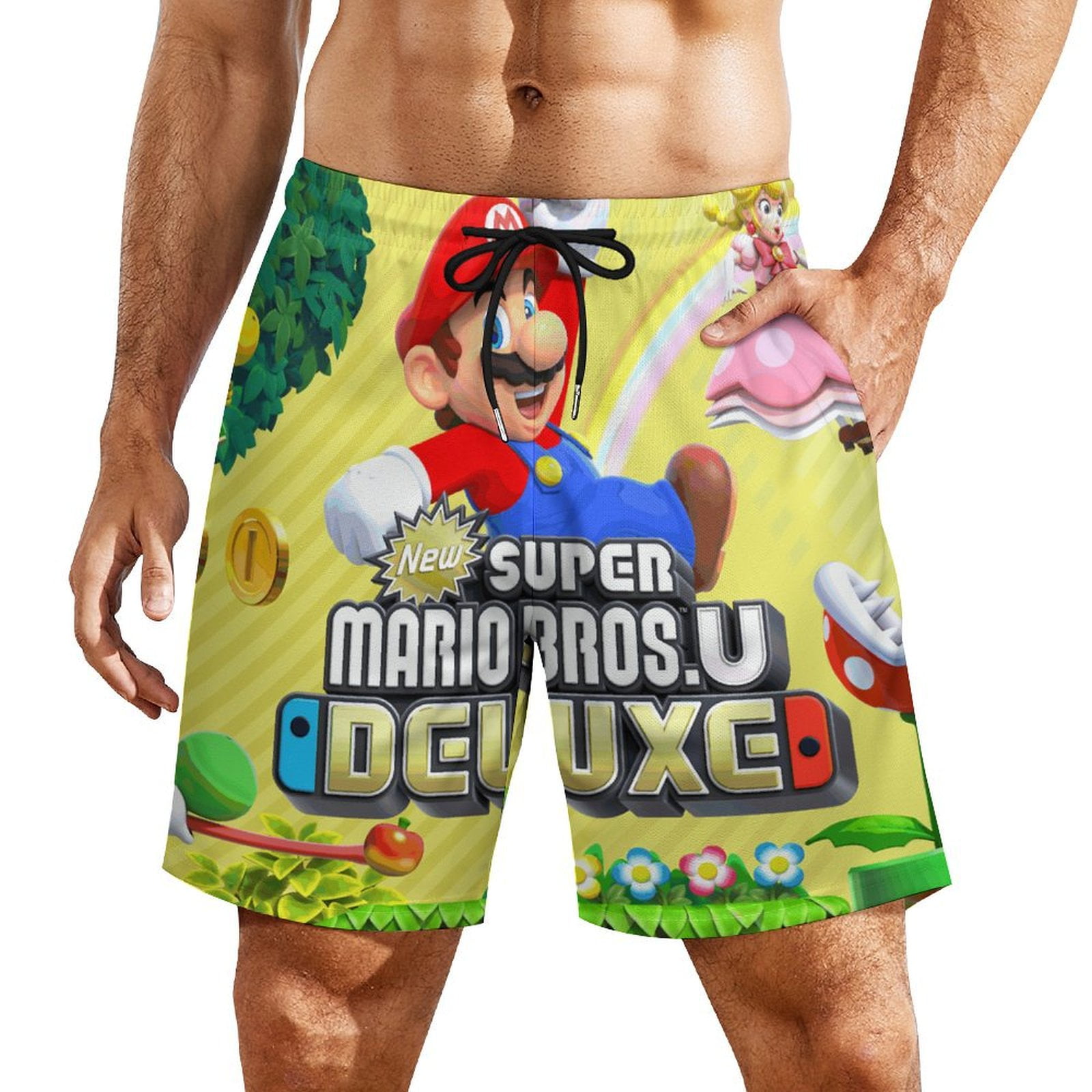 Super Mario Play Men's Board Shorts Swim Trunks Quick Dry Beach Short ...
