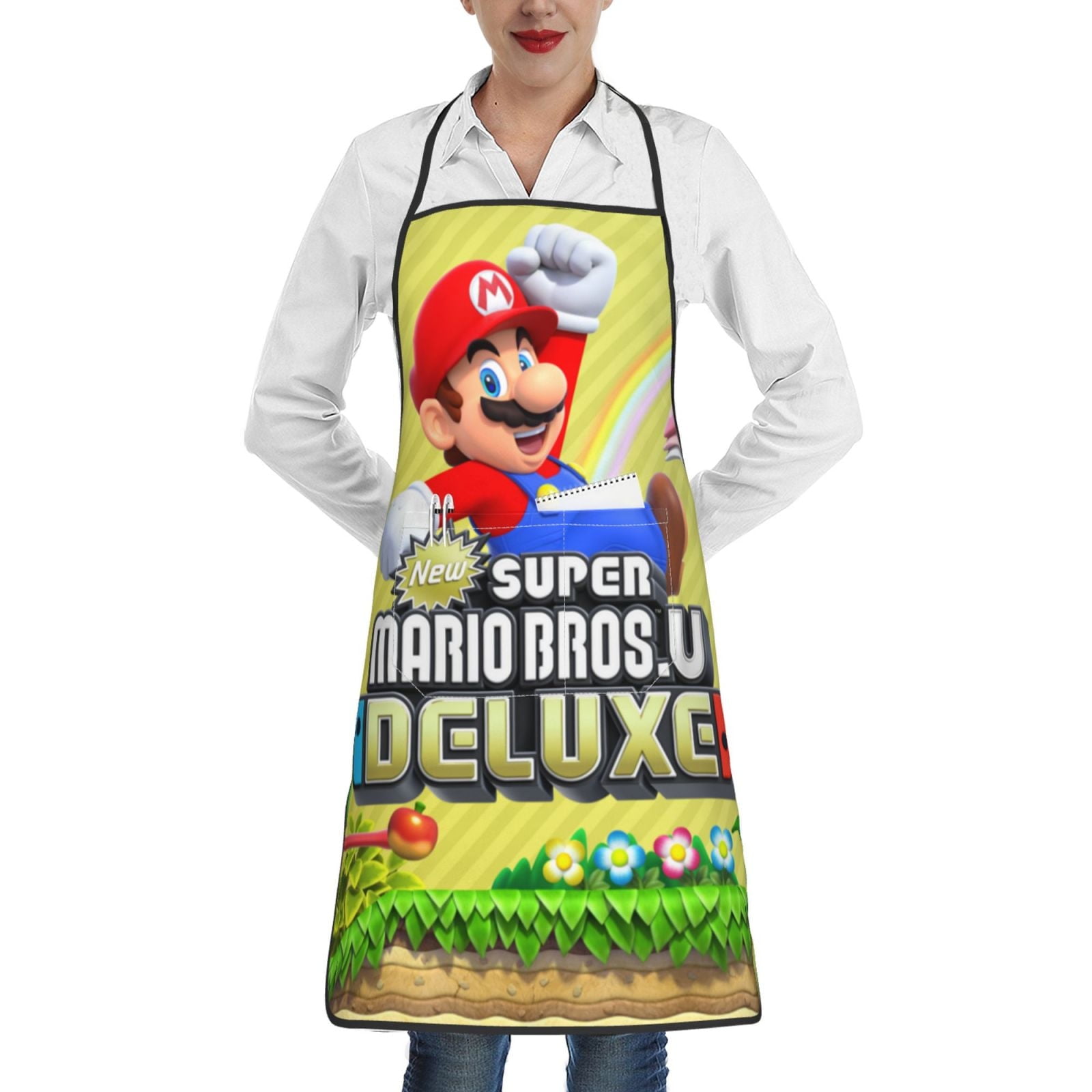 Super Mario Play Waterproof Apron Home Decor Kitchen Fashion Apron For ...