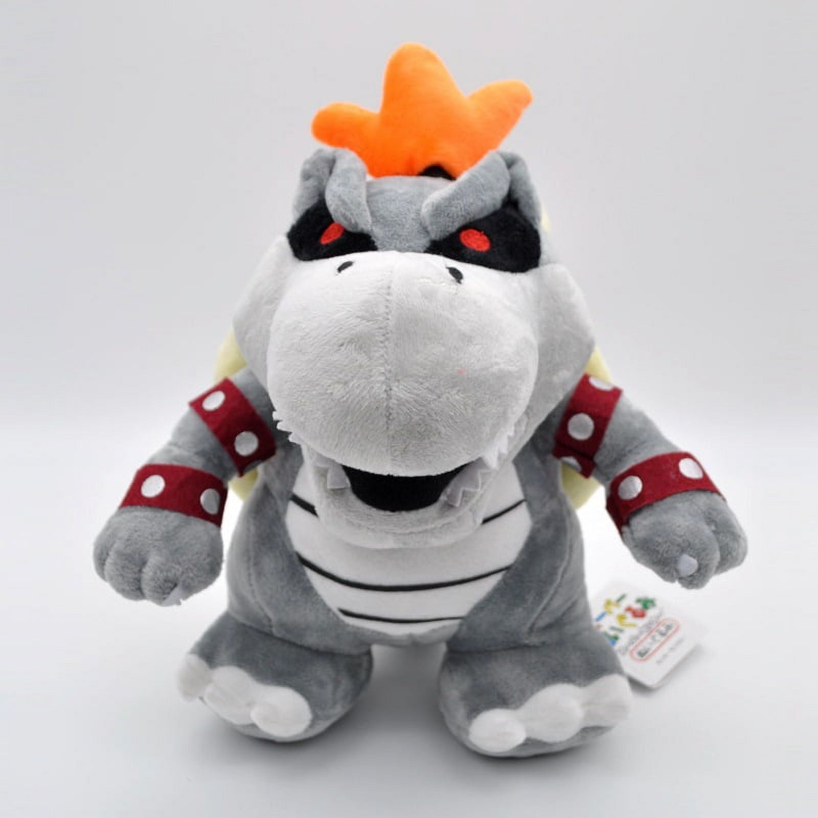 Super Mario Plush Grey King Bowser Koopa Doll Stuffed Animals Figure ...