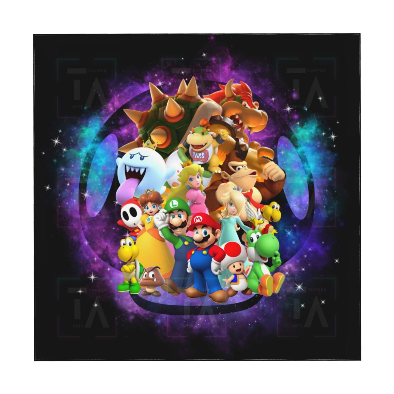 Super Mario Png Mario Galaxy Square Tablecloth, Table Cloth For Square ...
