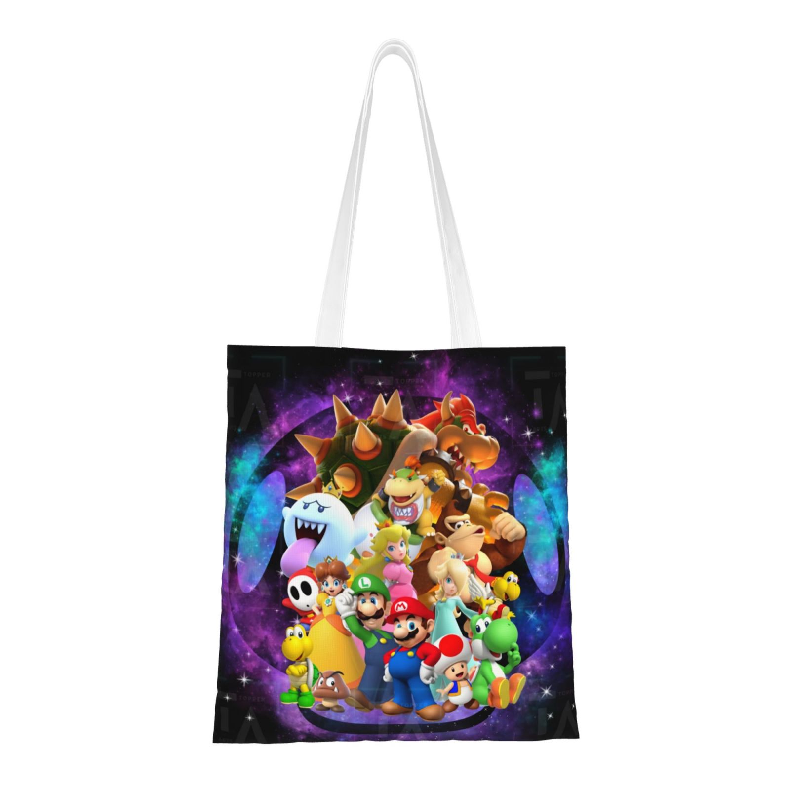 Super Mario Png Mario Galaxy Tote Bag For Women Girls Girly Cartoon ...