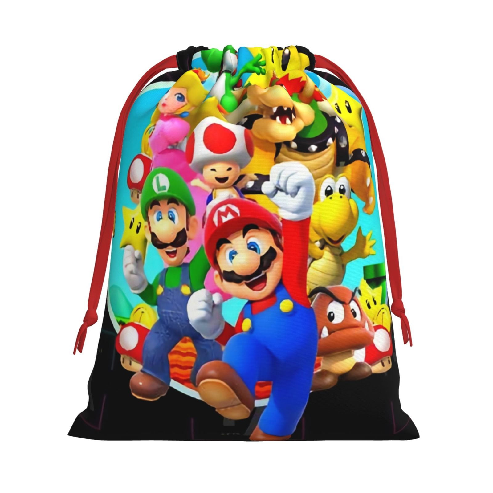 Super-Mario Png Gift Bags,Christmas Gift Bags,Drawstring Christmas Bags ...