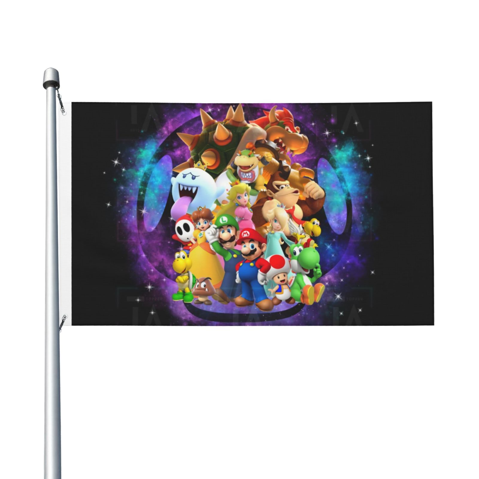 Super Mario Png Mario Galaxy 3x5ft Face Flag Fade Proof Holiday Fall ...