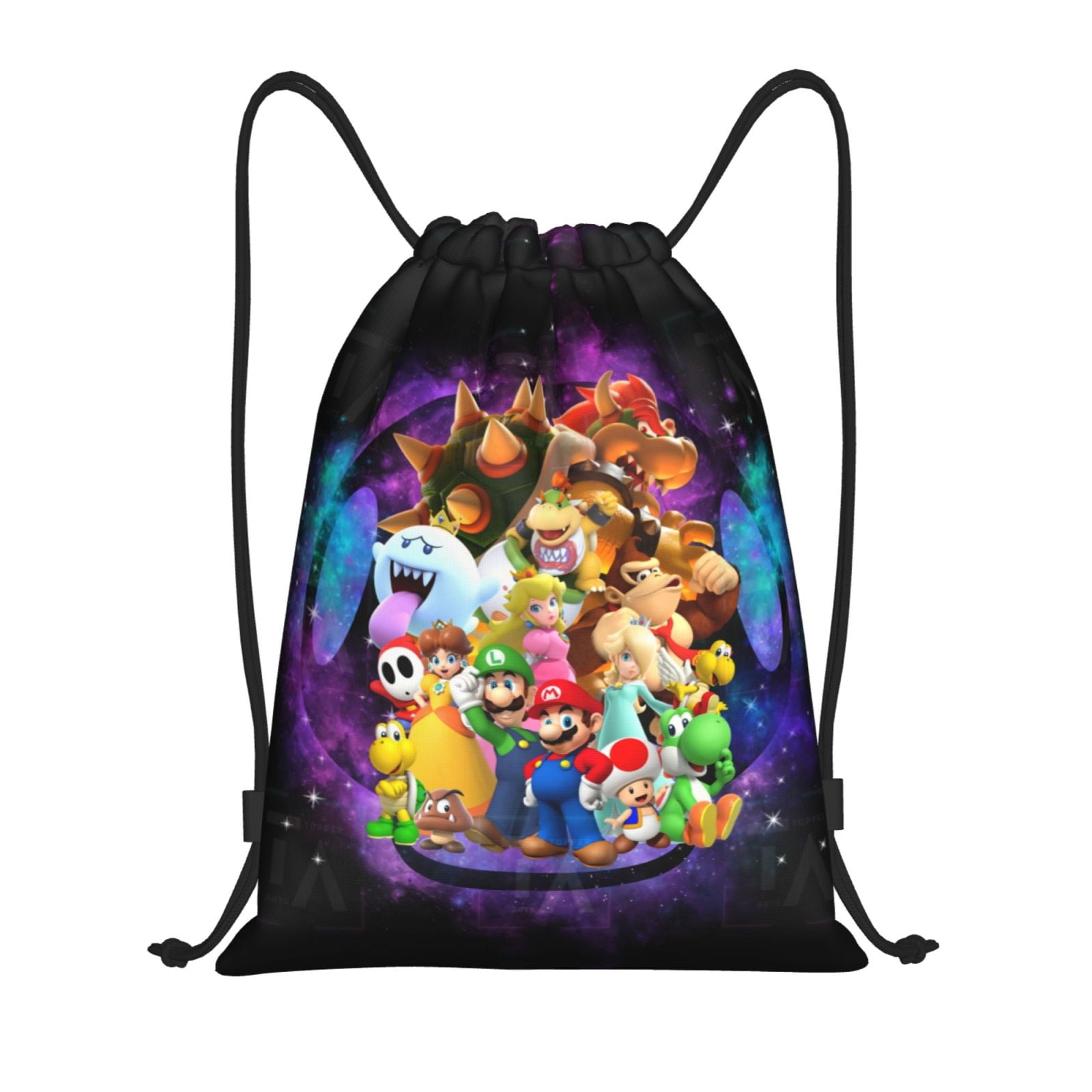 Super Mario Png Mario Galaxy Drawstring Backpack Drawstring Gym Bags ...