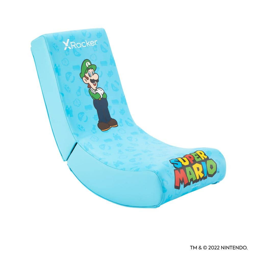 Super Mario Pose Luigi Faux Leather Ergonomic Floor Rocking Folding ...