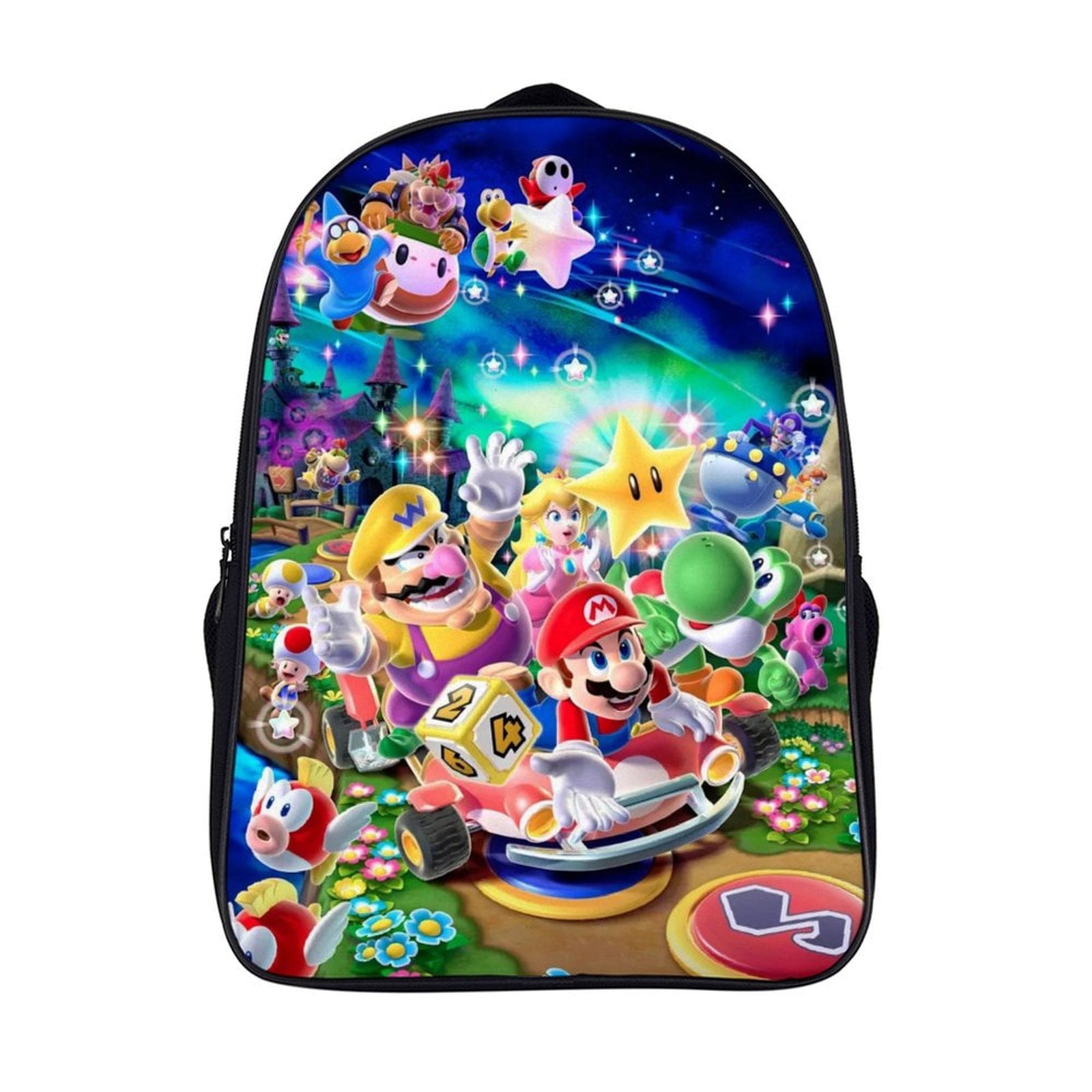 Super Mario Poster Basic Backpack Schoolbag Travel Bag 2 Compartment ...