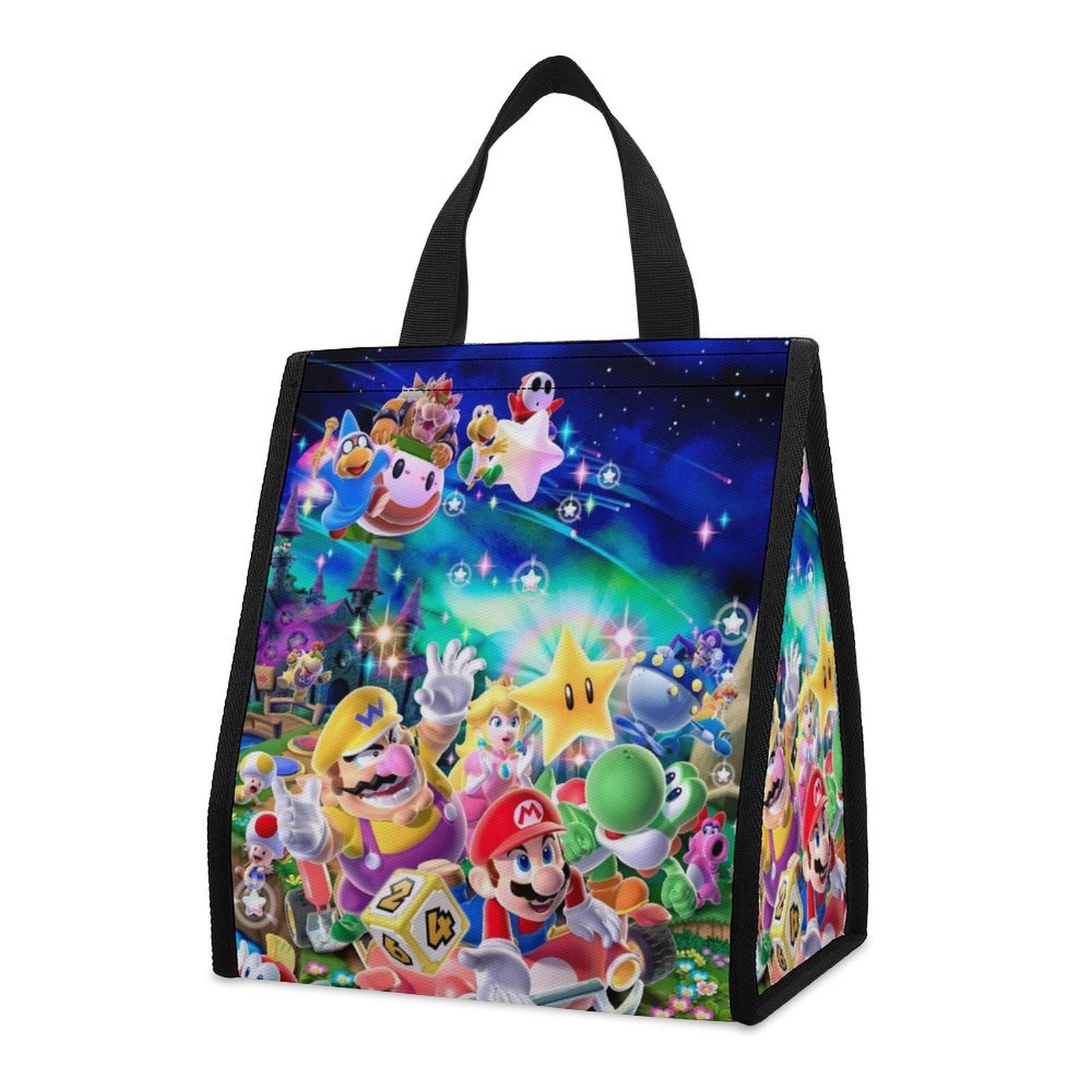 Super Mario Poster Folding Insulated Lunch Bag Portable Lunchbag ...