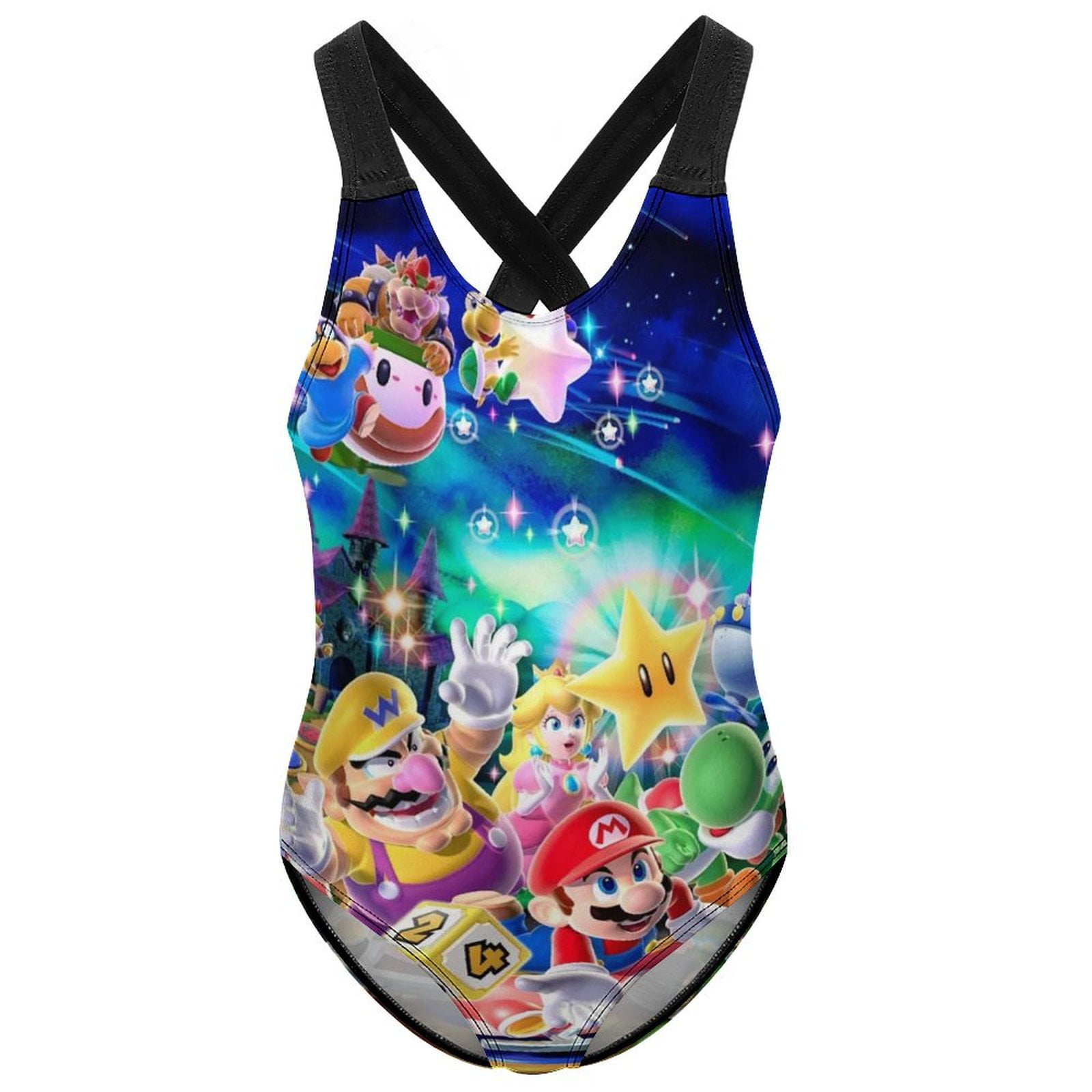 Super Mario Poster Girl's One-piece Swimsuit Summer Children's Beach ...