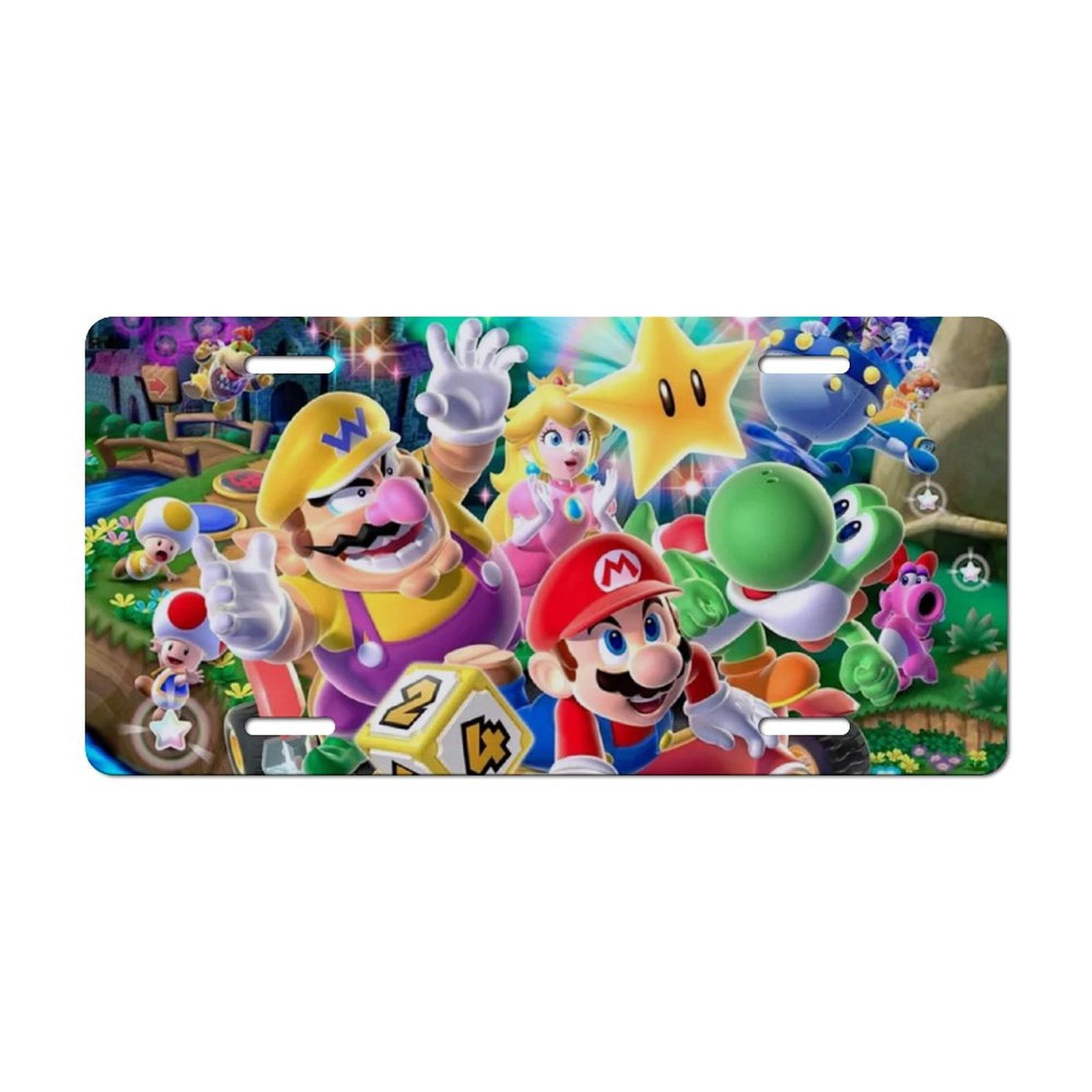 Super Mario Poster License Plate Cover Aluminum For Various Car Truck ...