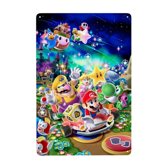 Super Mario Poster Metal Tin Sign Decoration Wall Art Gift For Indoor ...