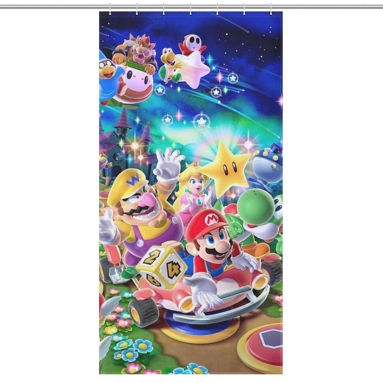 Super Mario Poster Shower Curtain Decor Bath Curtain Waterproof ...