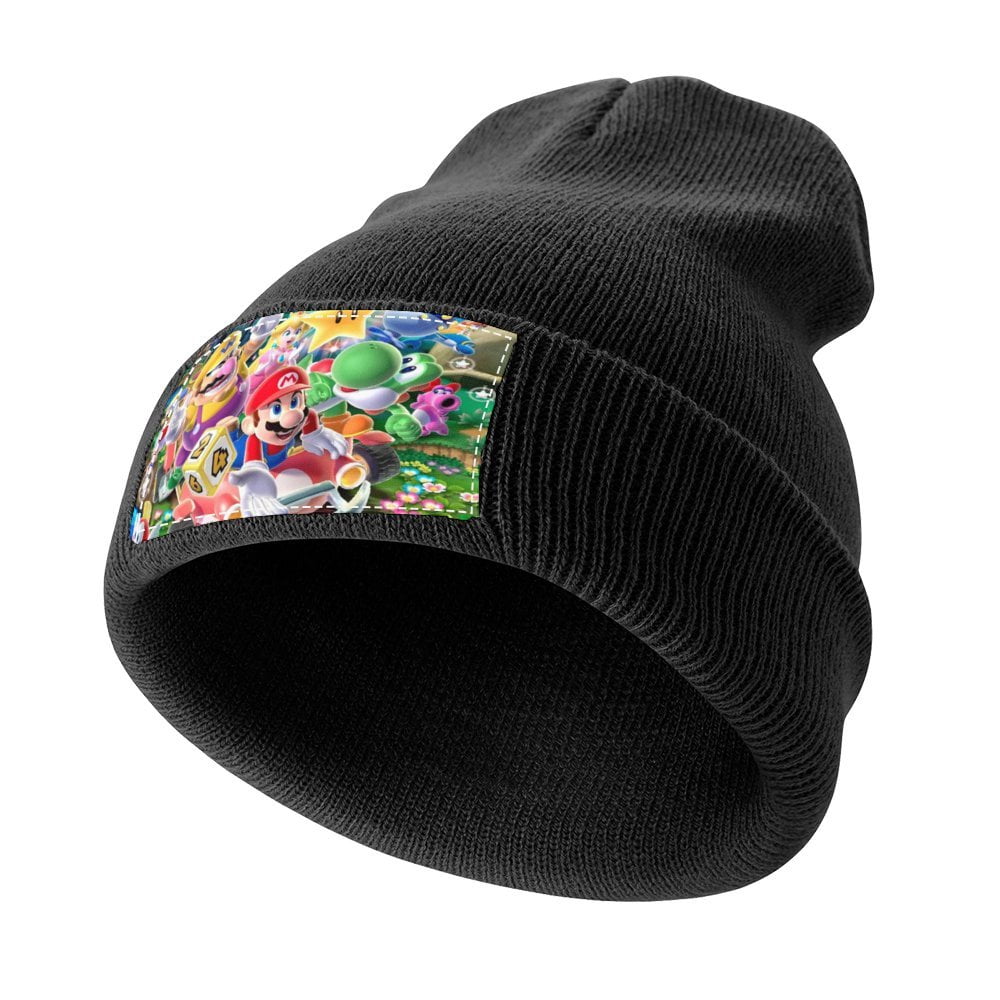 Super Mario Poster Stretchable Knitted Beanie Hat Daily Winter Thermal ...