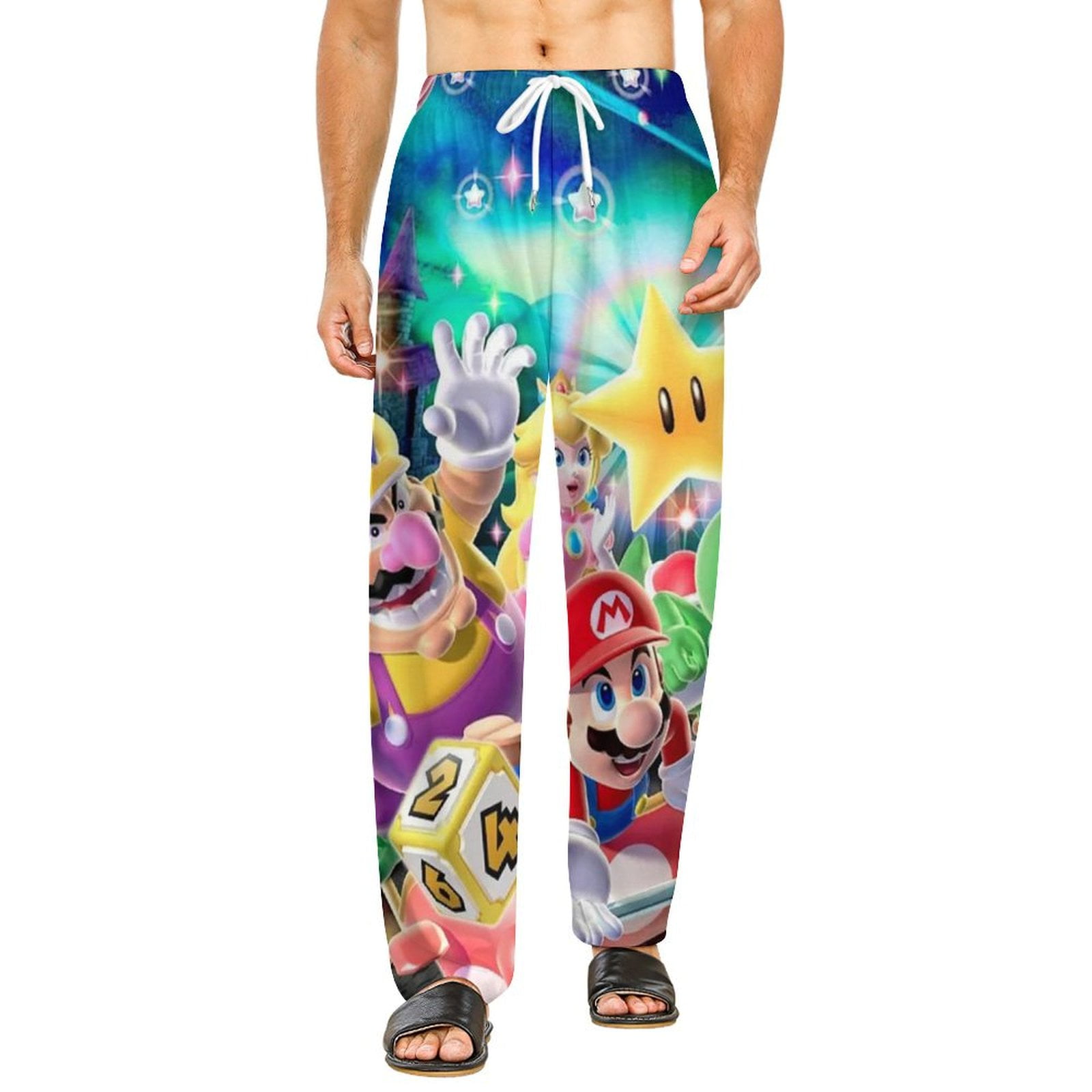 Super Mario Poster Unisex Pajama Pants Bottoms Daily Cozy Soft Lounge ...