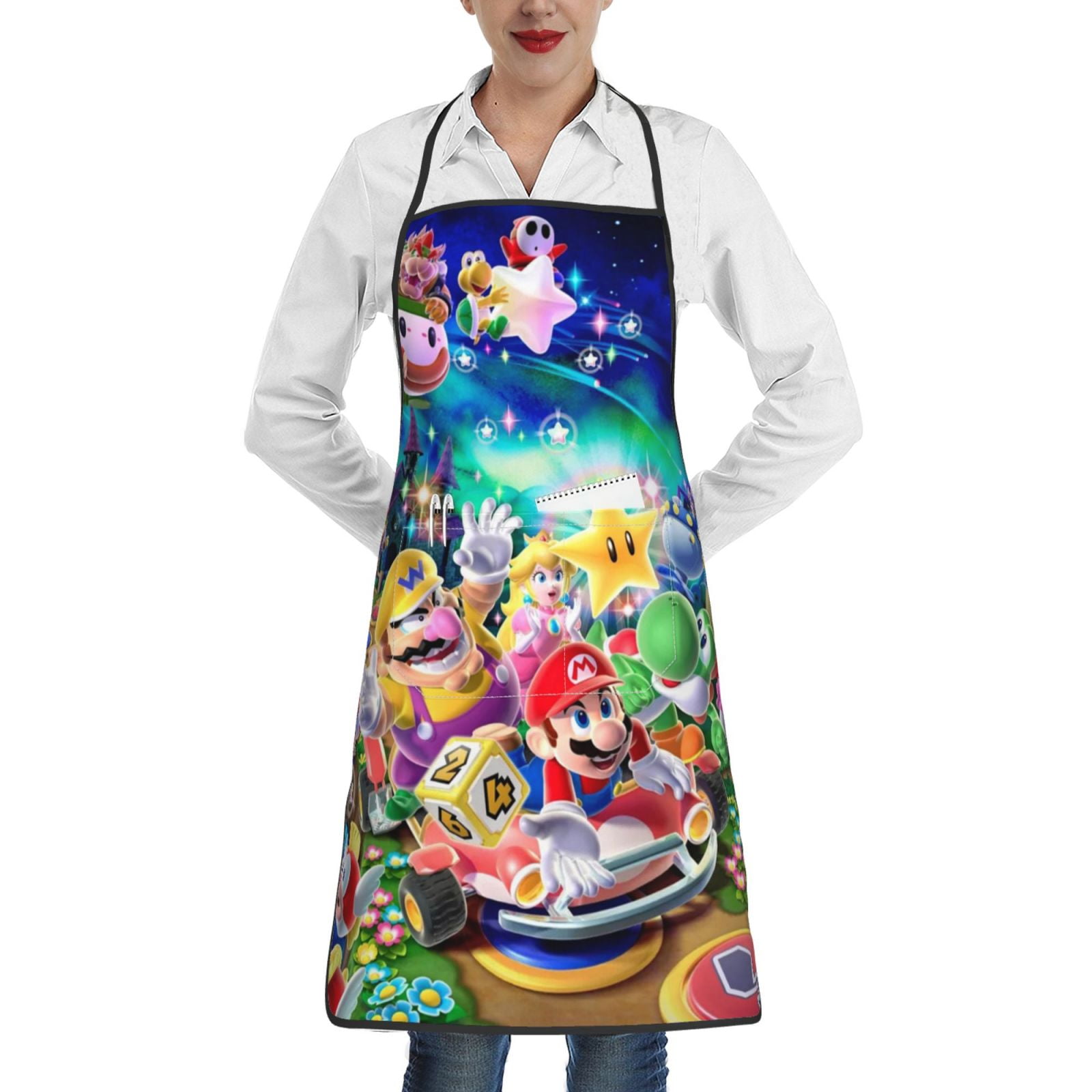 Super Mario Poster Waterproof Apron Home Decor Kitchen Fashion Apron ...