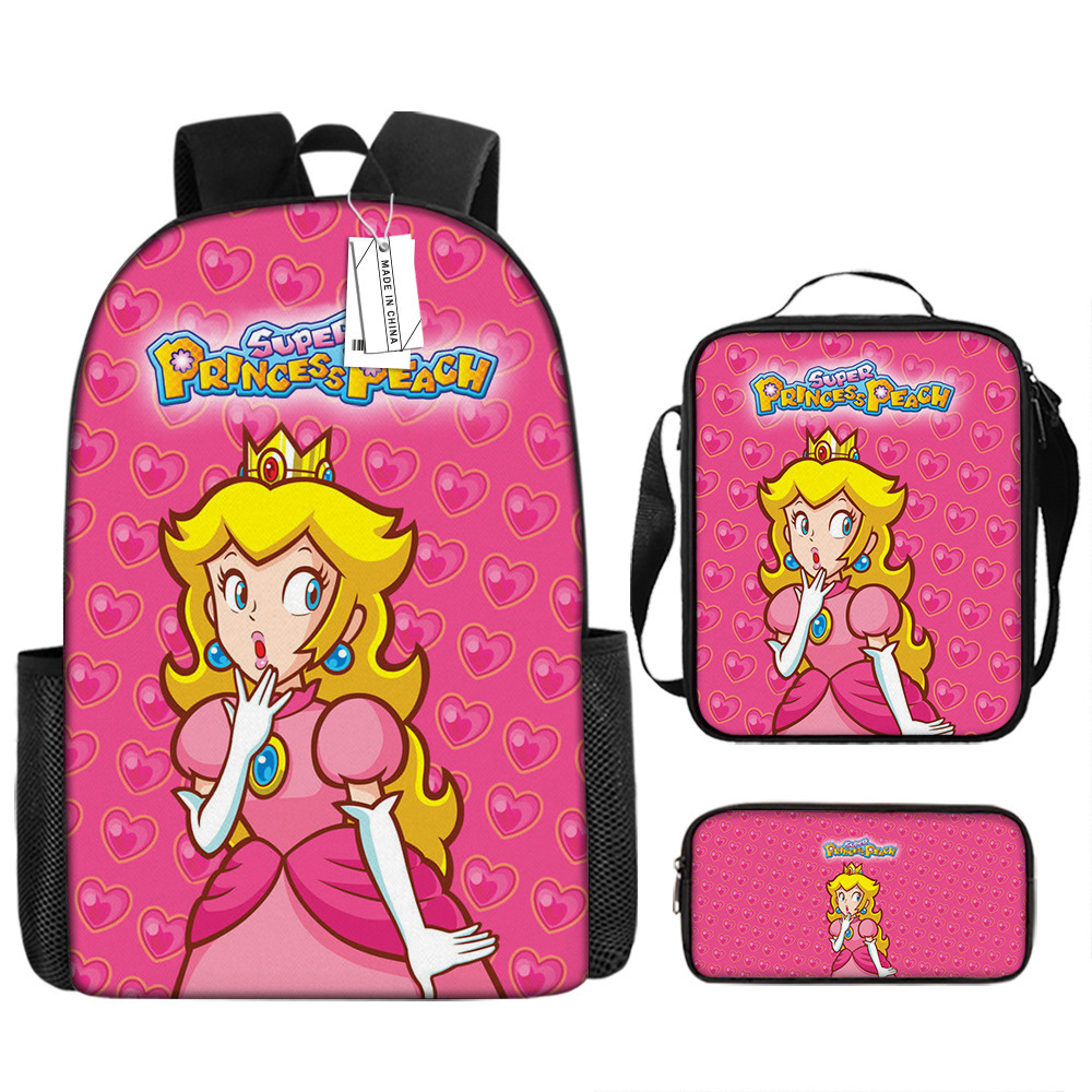 Super Mario Princess Backpack Peach Princess Peripheral Student ...