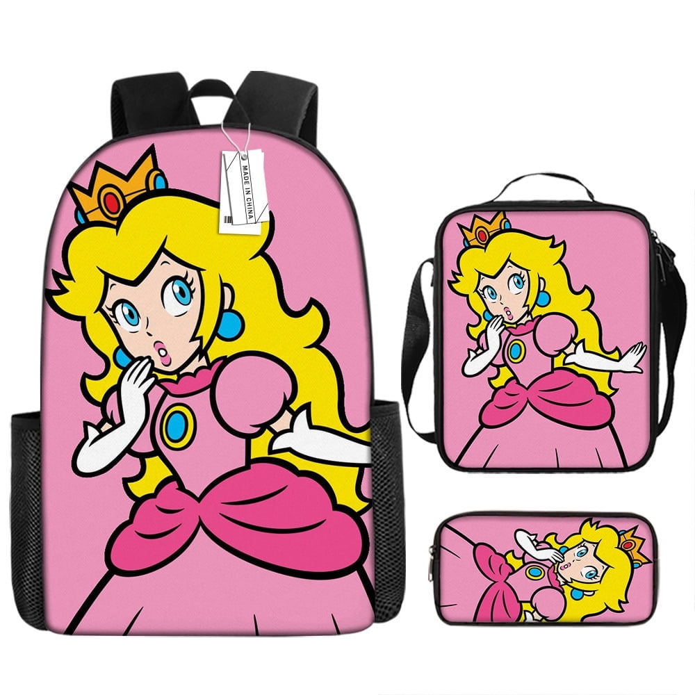 Super Mario Princess Backpack Peach Princess Peripheral Student ...