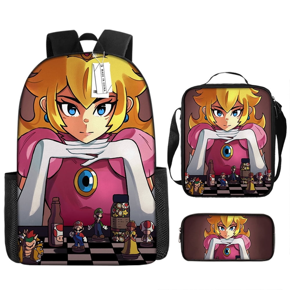 Super Mario Princess Backpack Peach Princess Peripheral Student ...